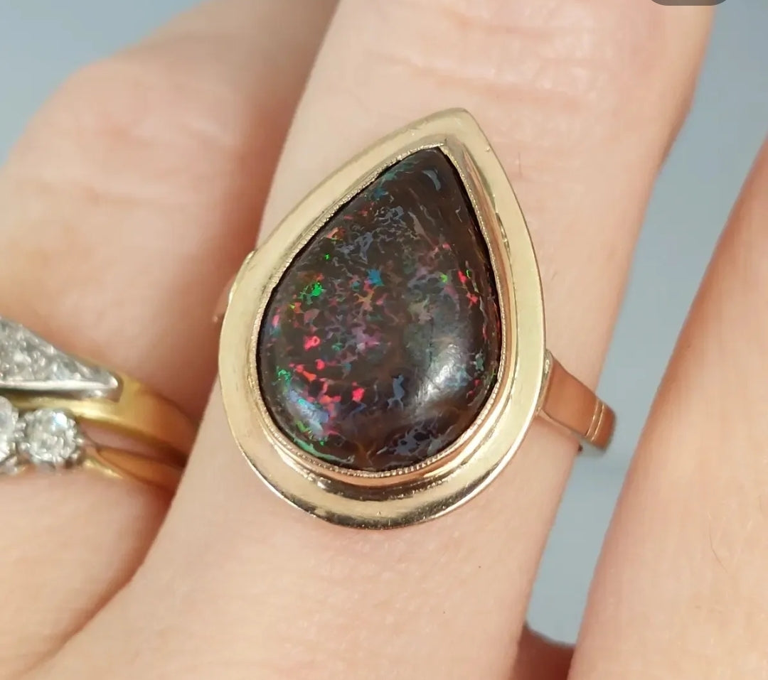 andamooka matrix opal ring